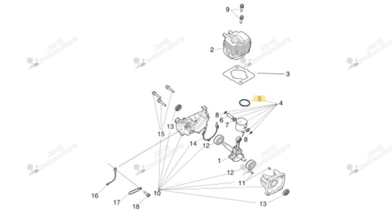 Segment de piston ECHO A101000090 | Jardi Motoculture